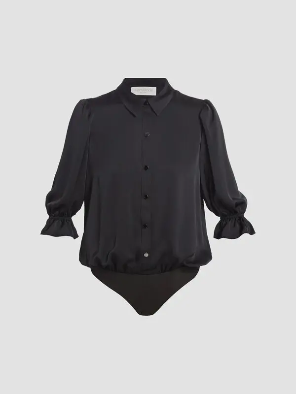 Ramy Brook Dina Button-front Bodysuit - Black