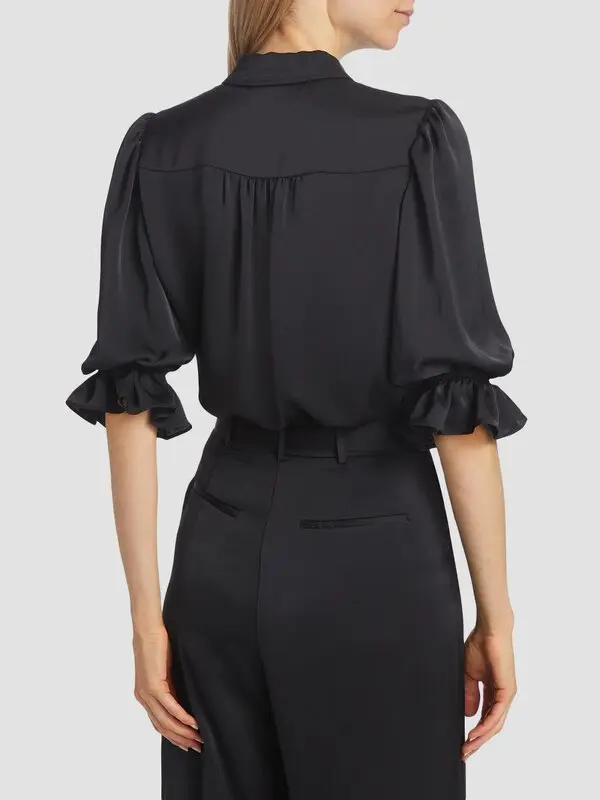Ramy Brook Dina Button-front Bodysuit - Black