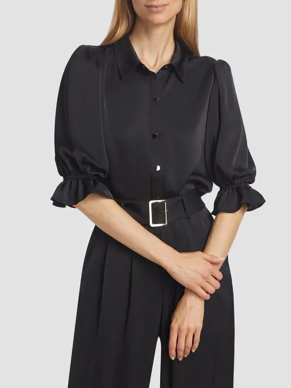 Ramy Brook Dina Button-front Bodysuit - Black