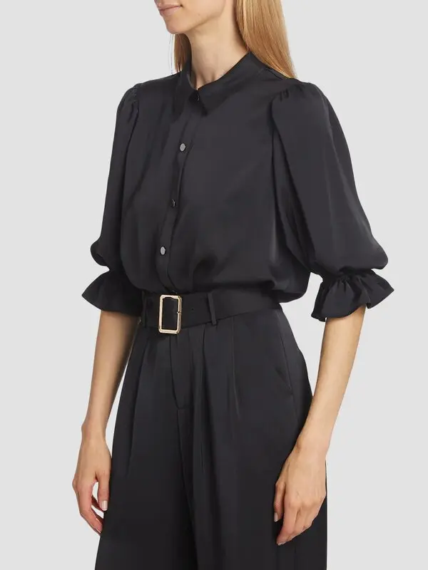 Ramy Brook Dina Button-front Bodysuit - Black