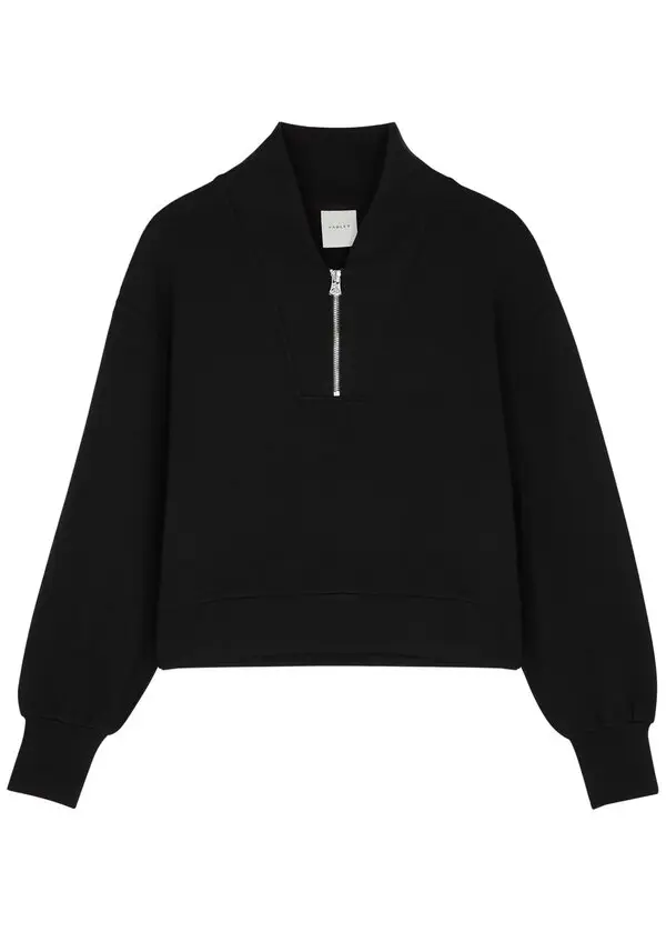 Varley Davidson Half-zip Relaxed Fit Sweatshirt - Black
