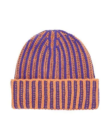 8 BY YOOX Recycled Wool Bicolor Beanie - Purple