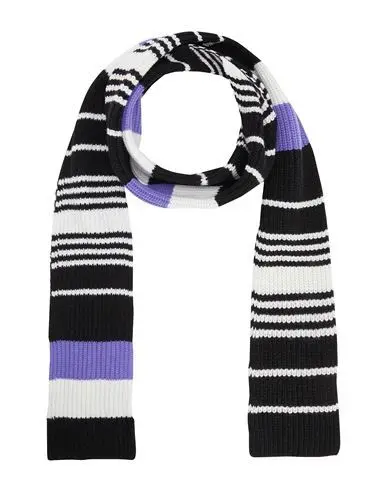 8 BY YOOX Wool Blend Long Striped Scarf Scarf Wool, Recycled Wool, Recycled Polyamide - Black