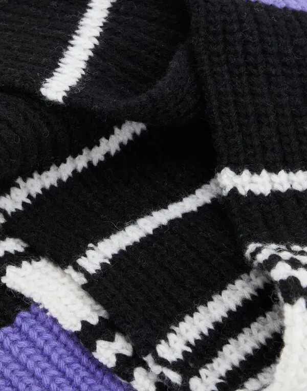 8 BY YOOX Wool Blend Long Striped Scarf Scarf Wool, Recycled Wool, Recycled Polyamide