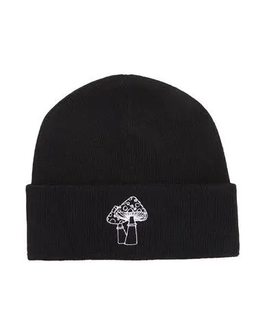 8 BY YOOX Recycled Wool Beanie With Embroidery - Black