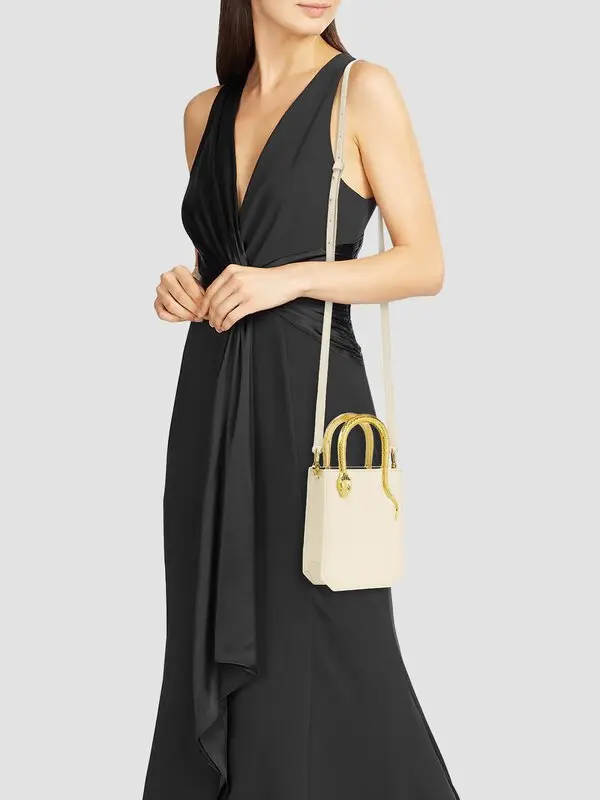 BVLGARI Serpentine Leather Tote