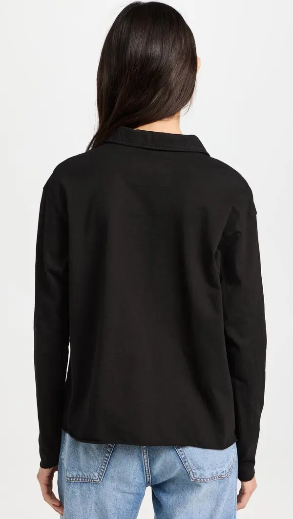 Frank & Eileen Popover Henley Tee - Black
