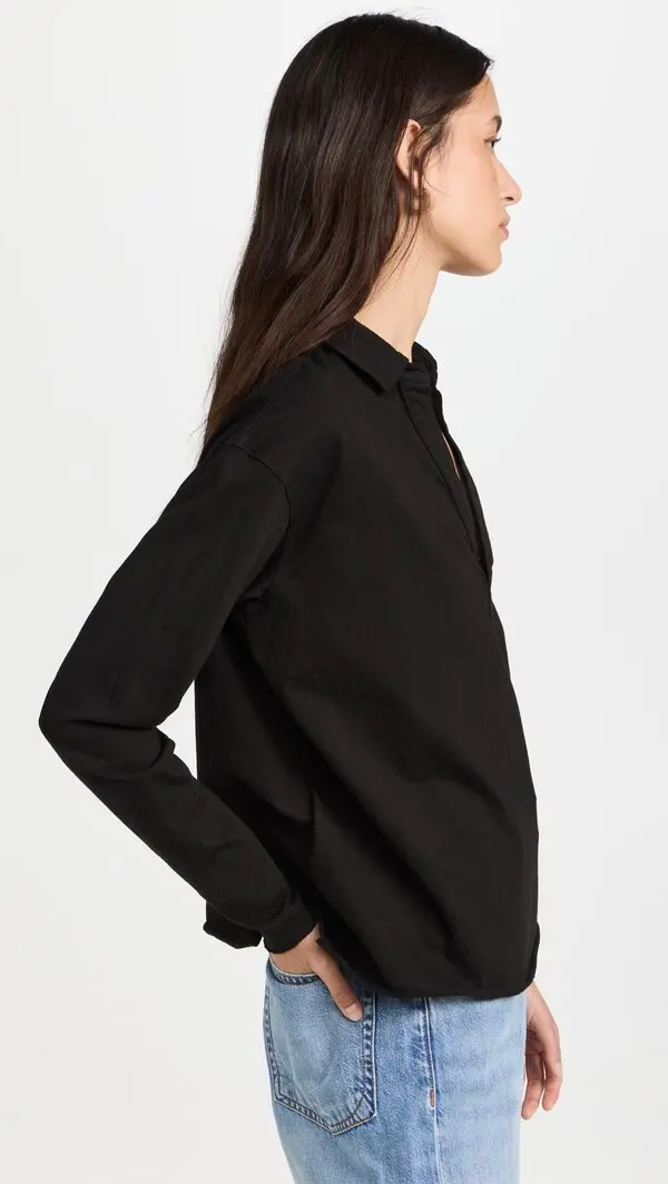 Frank & Eileen Popover Henley Tee - Black