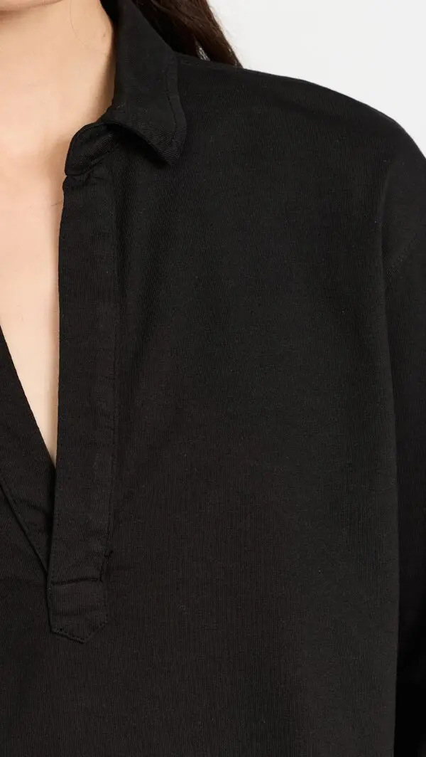 Frank & Eileen Popover Henley Tee - Black