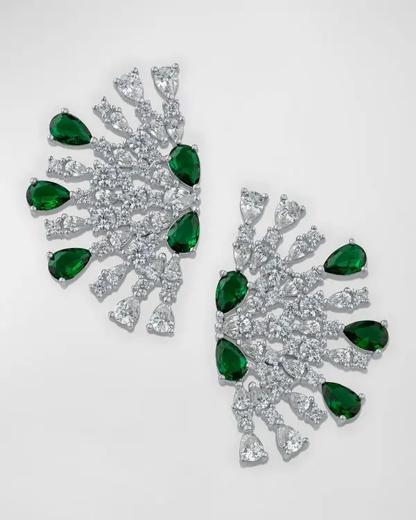 KENNETH JAY LANE Pear And Round Earrings - Emerald