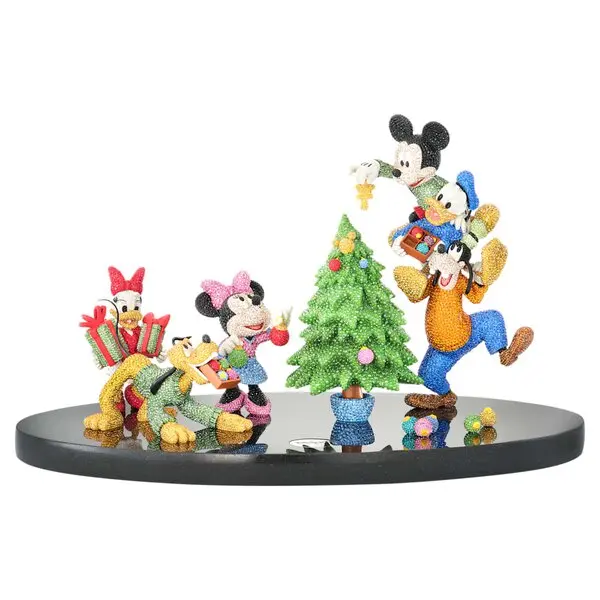 SWAROVSKI Mickey And Friends Holiday Cheer Limited Edition - Black