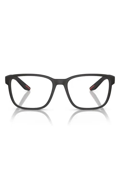 Prada 57mm Pillow Optical Glasses - Clear/black