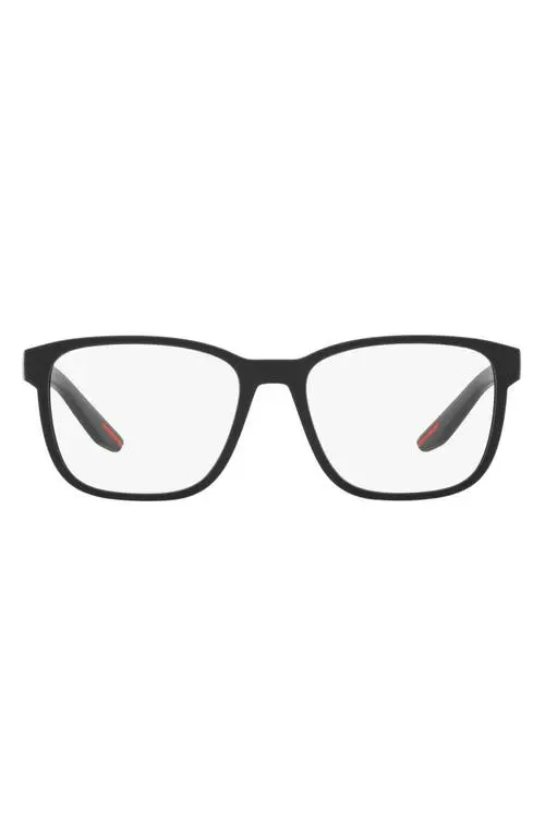 Prada 57mm Pillow Optical Glasses - Rubber Black