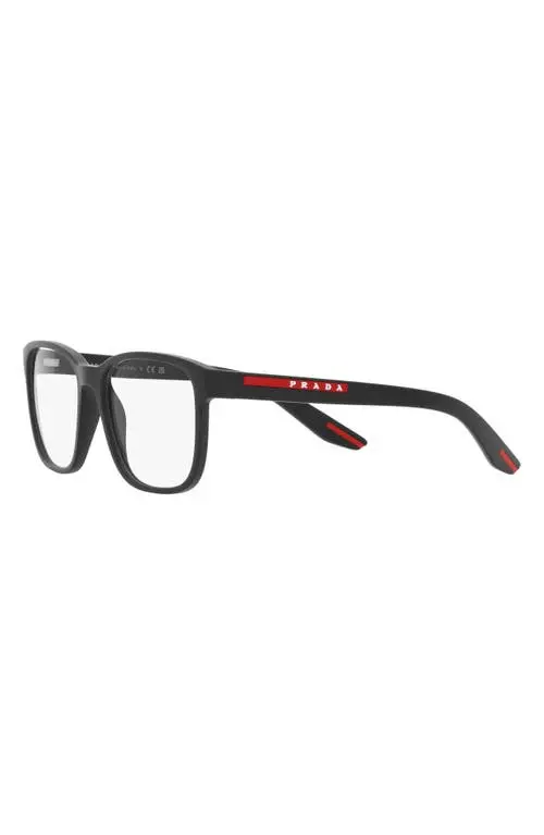 Prada 57mm Pillow Optical Glasses - Rubber Black