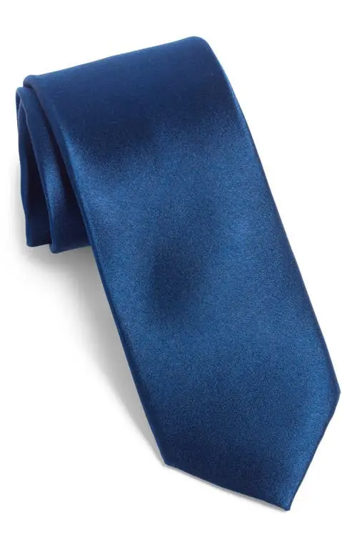 Nordstrom Anthony Solid Silk Neck Tie - Navy