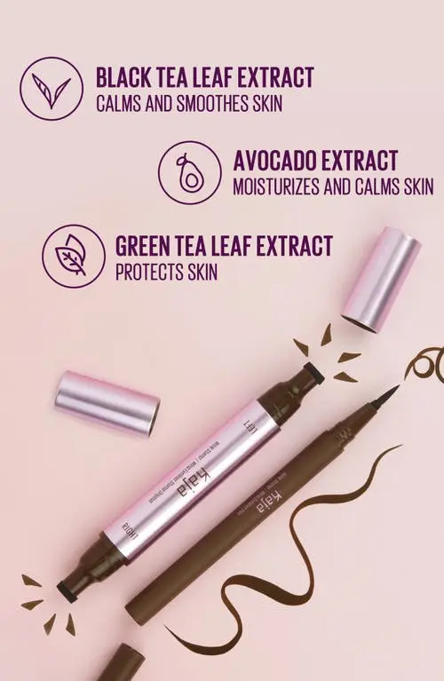 KAJA Wink Stamp Waterproof Wing Eyeliner Stamp & Pen - Dark Brown