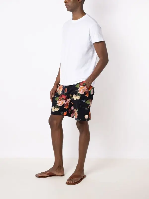 OSKLEN Floral-print Cotton Cargo Shorts