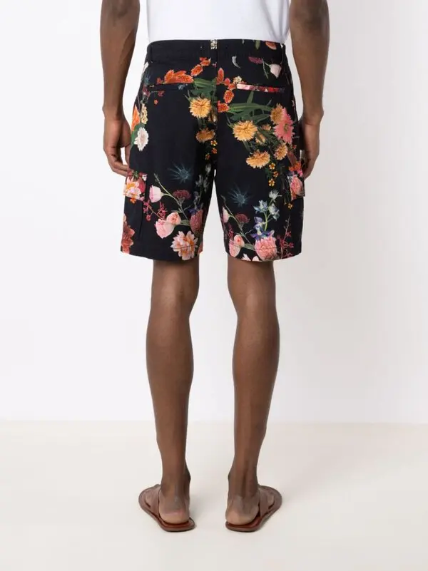 OSKLEN Floral-print Cotton Cargo Shorts