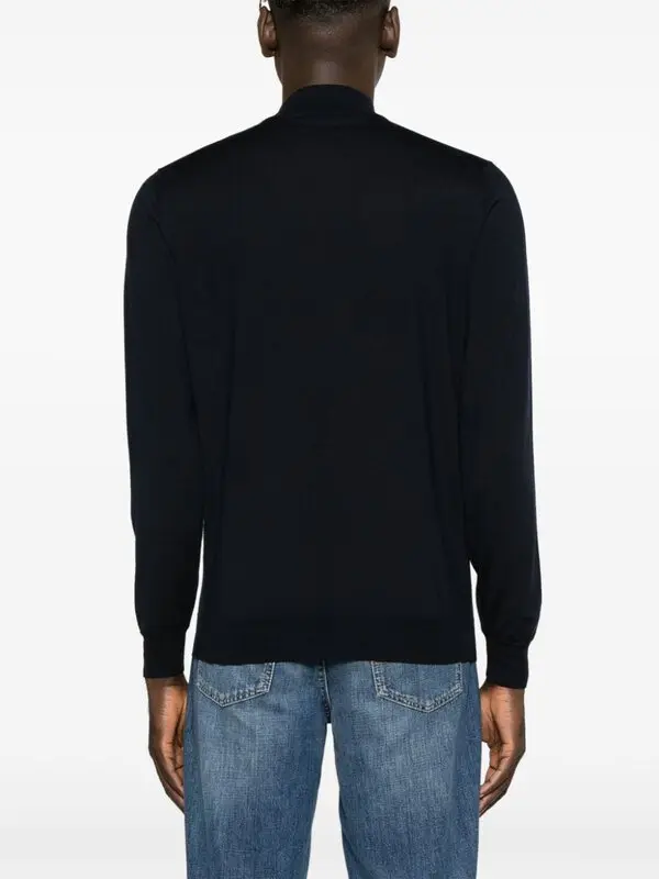 DRUMOHR High-neck Wool Jumper - Blue