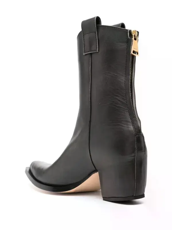 N°21 60mm Pointed-toe Leather Ankle Boots