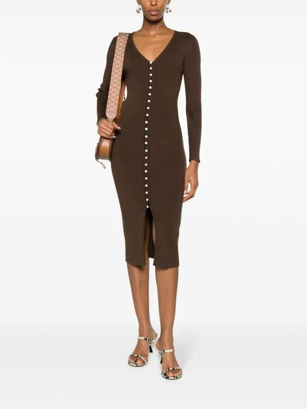 bash knit dress ba&sh - Round Collar Dress Pasqualina for Women - Gold
