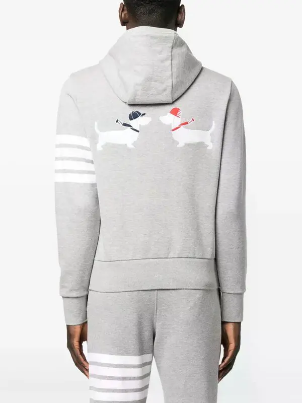 Thom Browne Hector-embroidered Loopback Hoodie