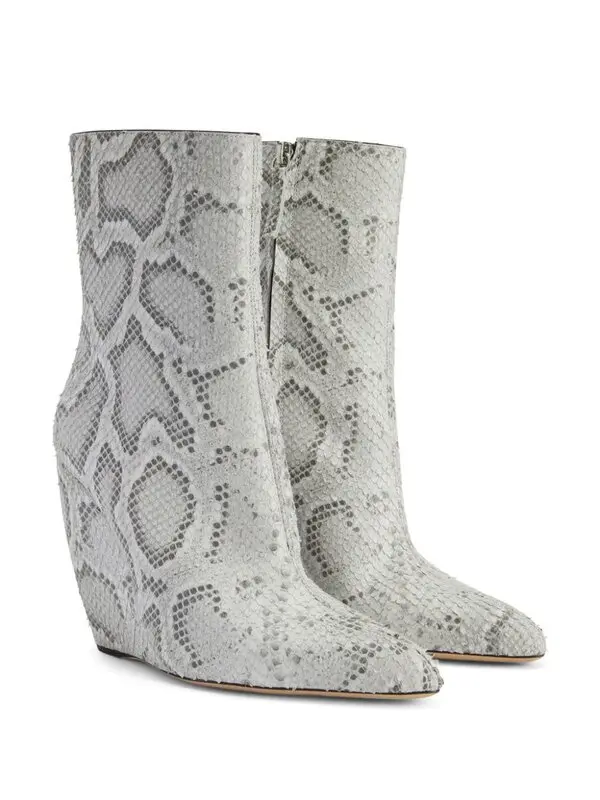 GIUSEPPE ZANOTTI 105mm Ginnyfer Bootie Wedge Boots