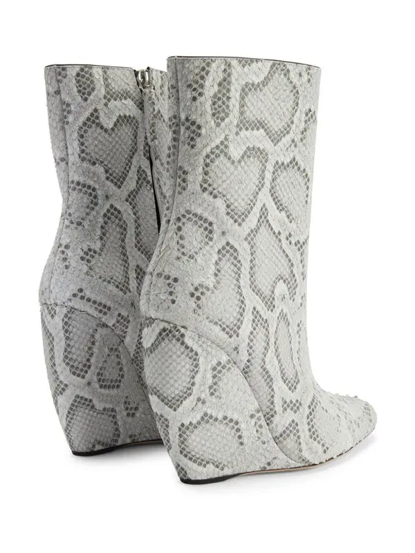 GIUSEPPE ZANOTTI 105mm Ginnyfer Bootie Wedge Boots