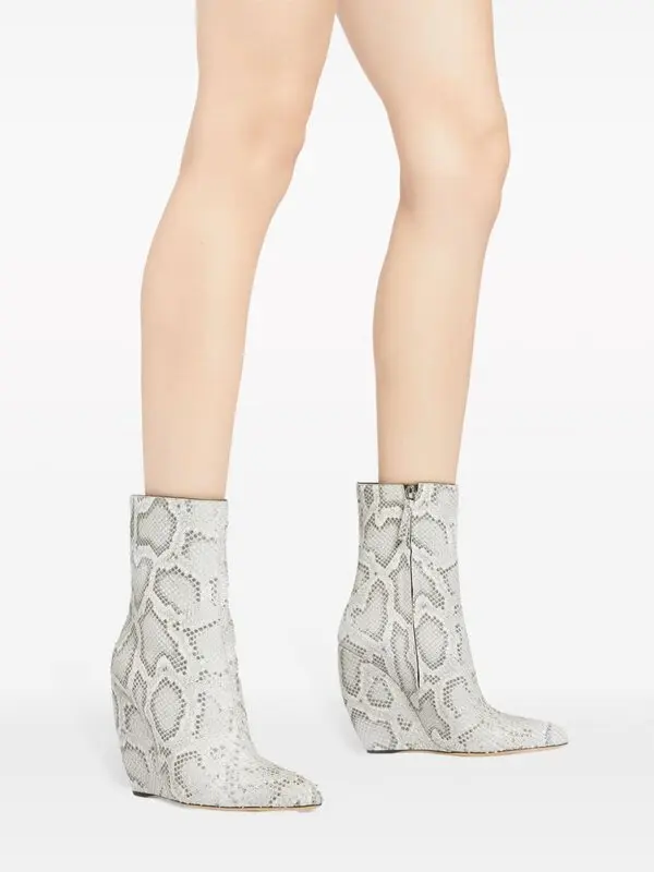 GIUSEPPE ZANOTTI 105mm Ginnyfer Bootie Wedge Boots