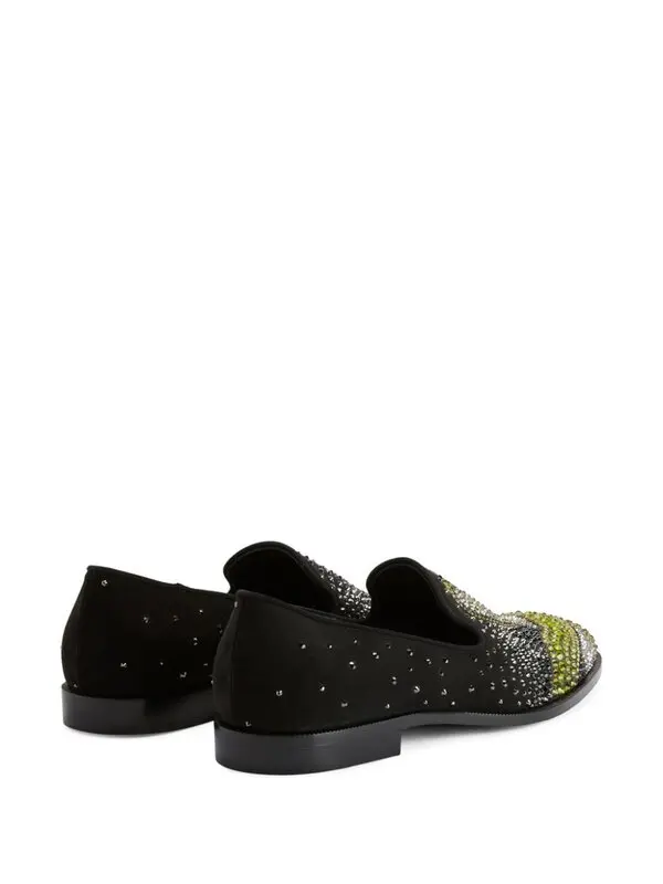 GIUSEPPE ZANOTTI Python Crystal-embellished Loafers