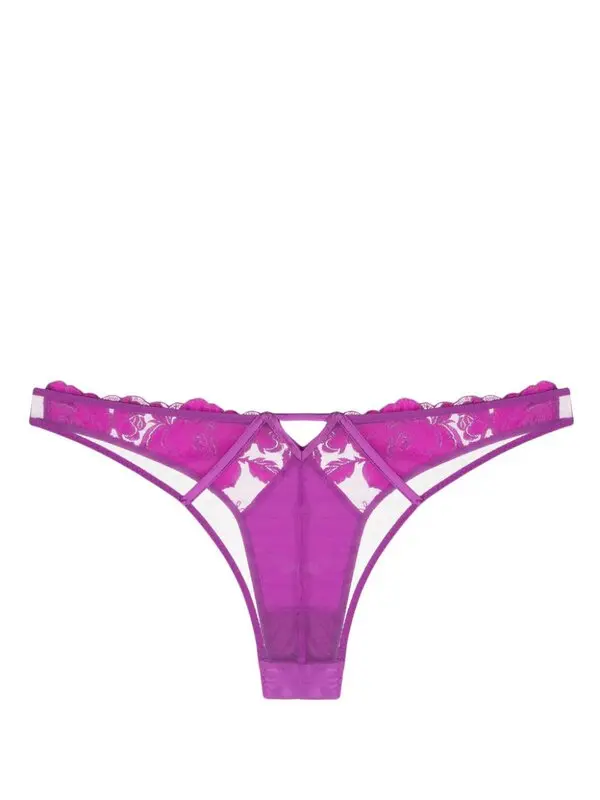 FLEUR DU MAL Rose Logo-embroidered Cheeky Briefs