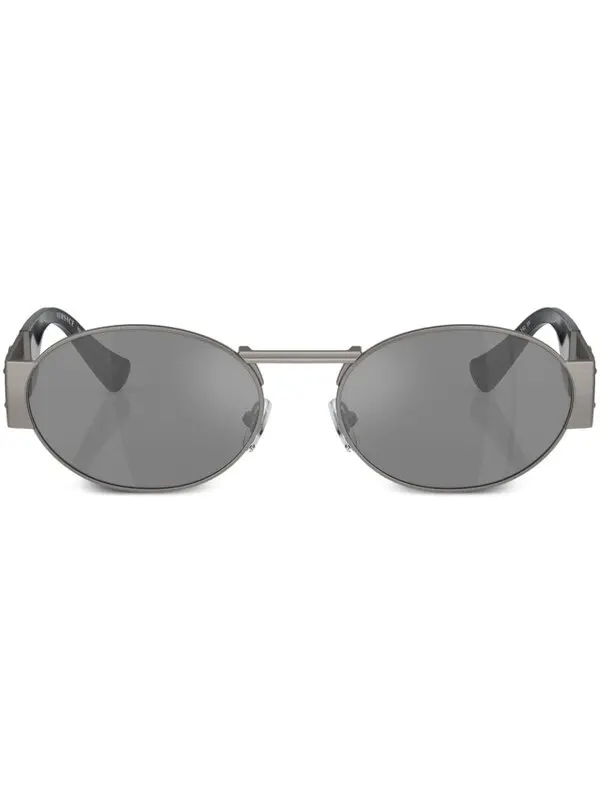 Versace Medusa-motif Oval Sunglasses - Grey