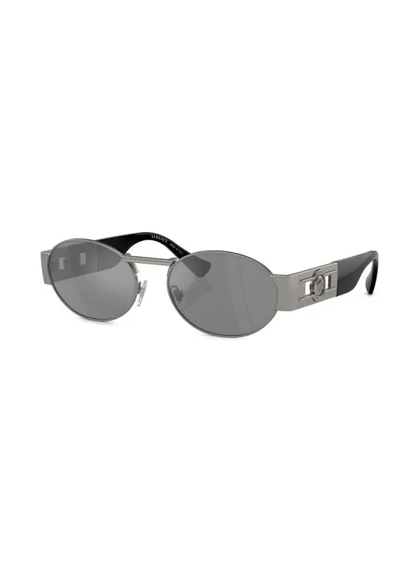 Versace Medusa-motif Oval Sunglasses - Grey