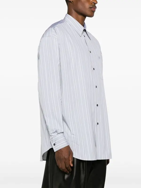 Off-White Oversized Striped Cotton Shirt