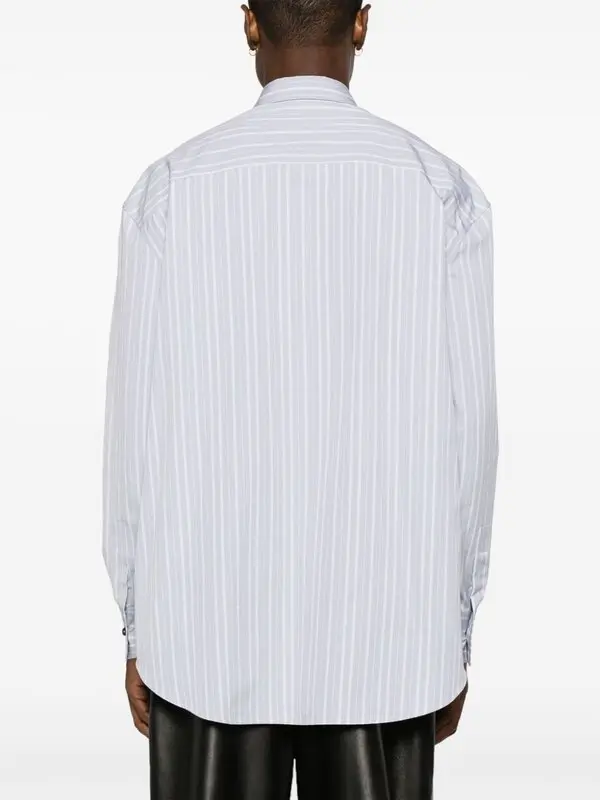 Off-White Oversized Striped Cotton Shirt