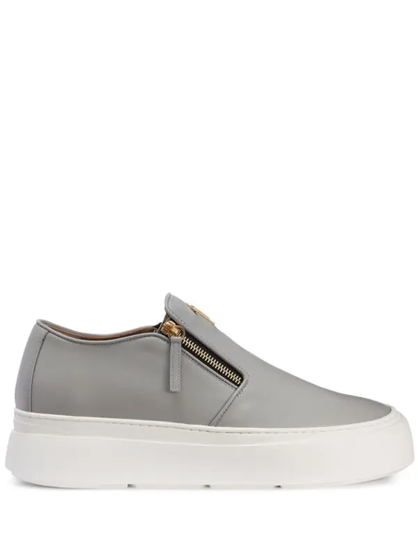 GIUSEPPE ZANOTTI Mike Zip Low-top Sneakers - Grey