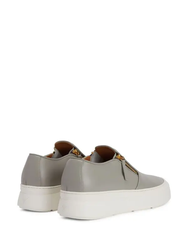 GIUSEPPE ZANOTTI Mike Zip Low-top Sneakers - Grey