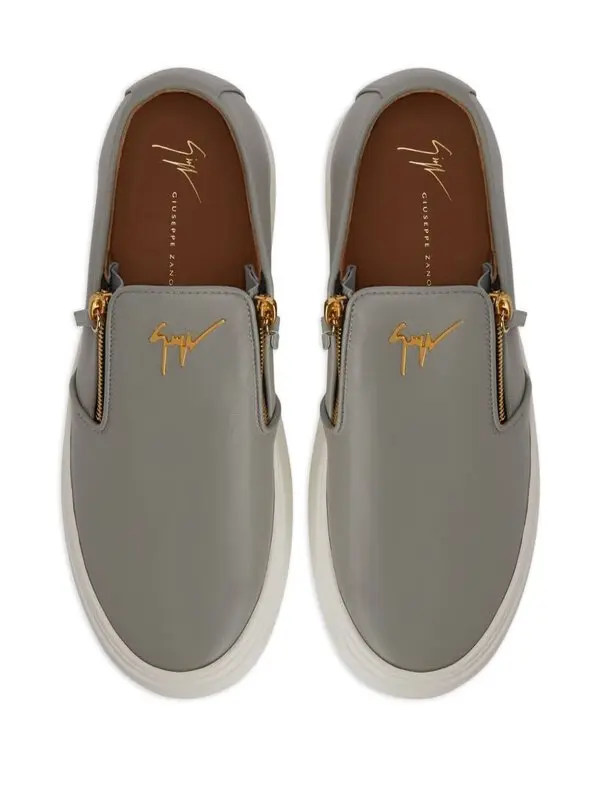 GIUSEPPE ZANOTTI Mike Zip Low-top Sneakers - Grey