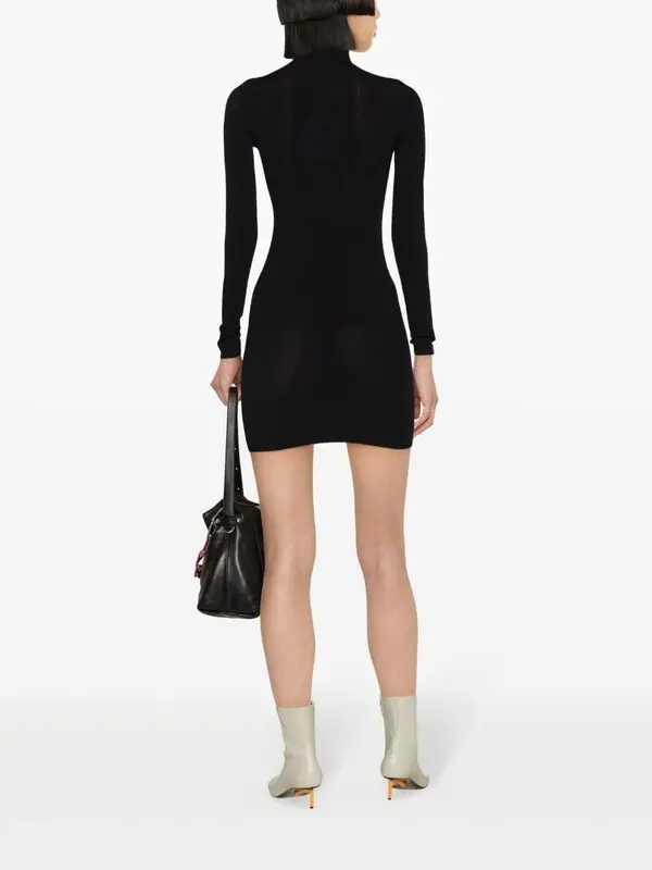 Off-White Logo-embellished Ribbed Shirt Dress