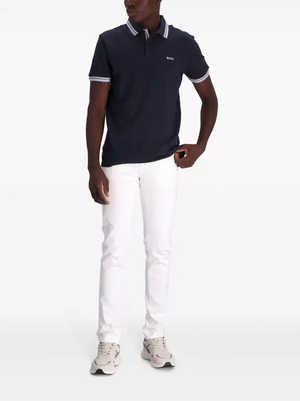 BOSS Logo-embroidered Cotton-blend Polo Shirt