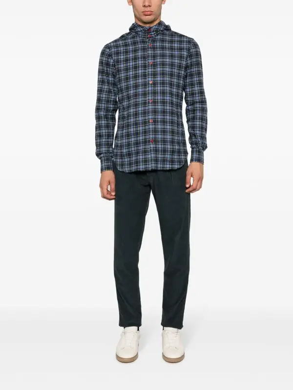 Kiton Corduroy Slim-cut Trousers - Blue