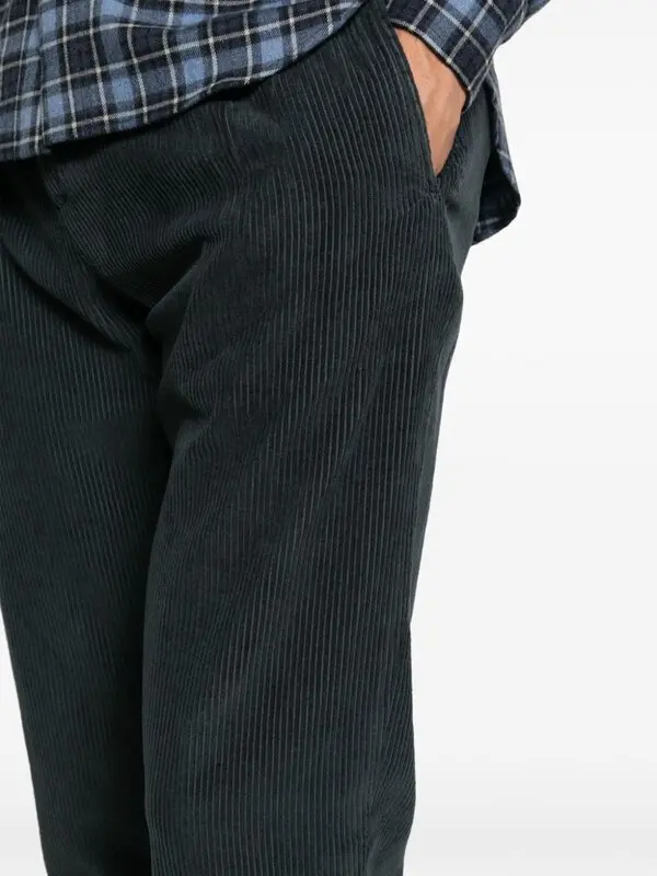 Kiton Corduroy Slim-cut Trousers - Blue