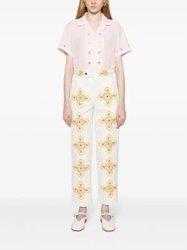 BODE Buttercup Embroidered Trousers