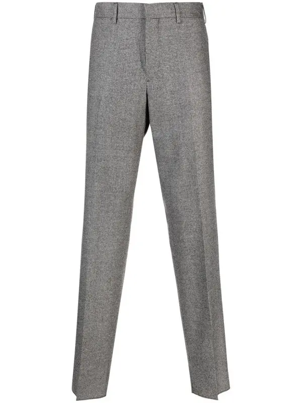 LARDINI Houndstooth Tapered Trousers