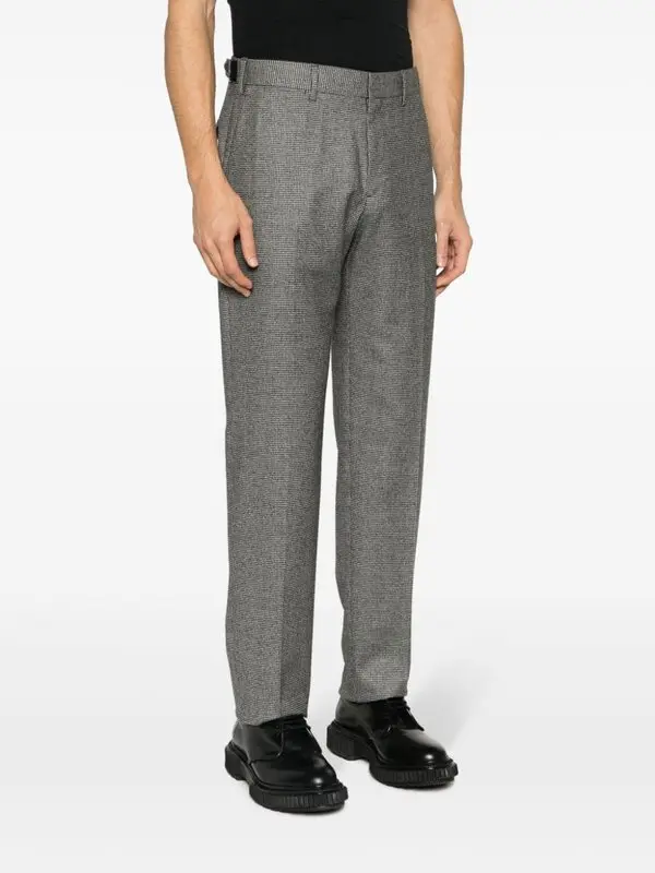 LARDINI Houndstooth Tapered Trousers