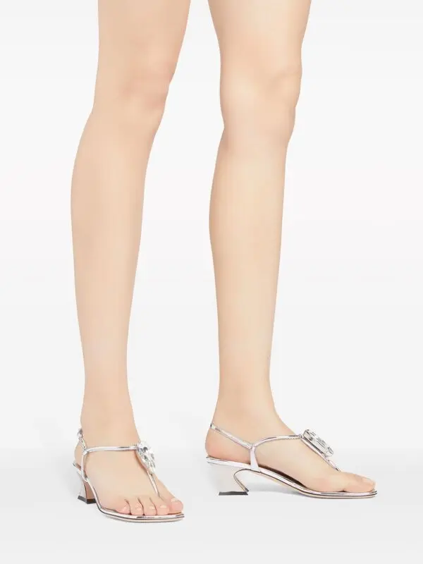 GIUSEPPE ZANOTTI 45mm Anthonia Rhinestone-embellished Sandals - Silver
