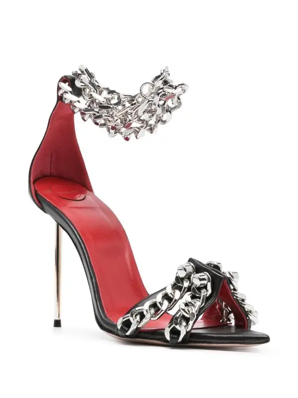 HARDOT 100mm Chain-link Embellished Sandals