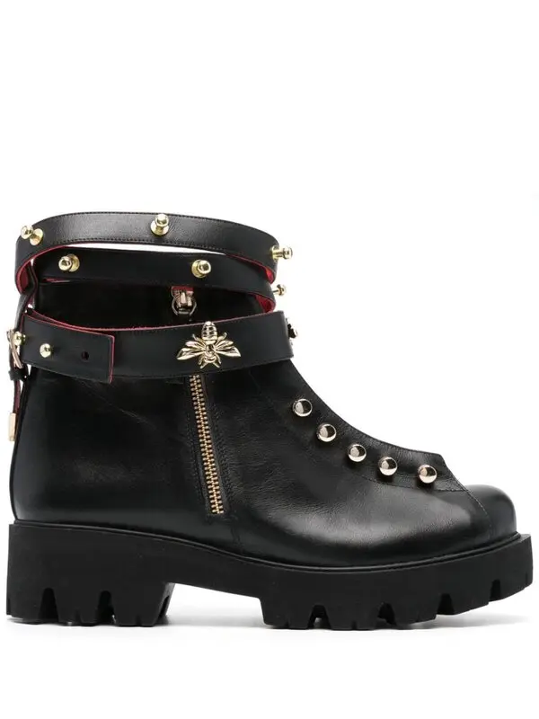 HARDOT 45mm Stud-embellished Leather Boots