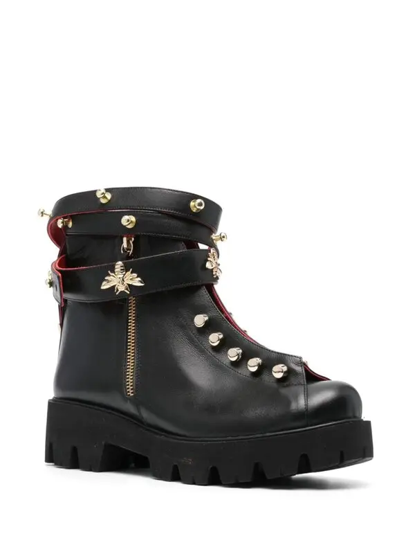 HARDOT 45mm Stud-embellished Leather Boots