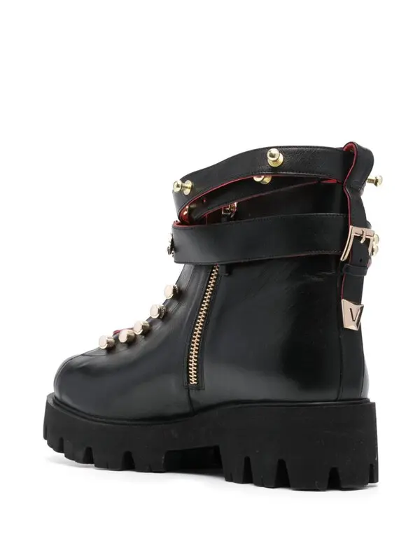 HARDOT 45mm Stud-embellished Leather Boots